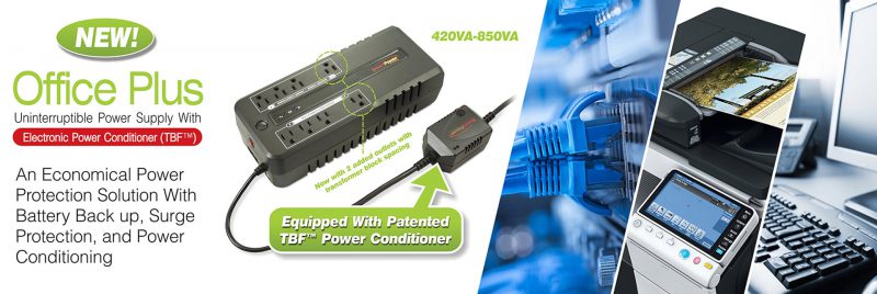 Office Plus UPS - Battery backup with electronic power conditioner ...